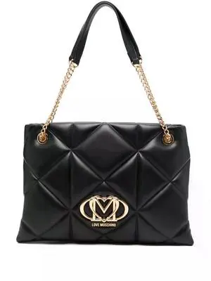 Moschino Quilted Shoulder Bag - Black