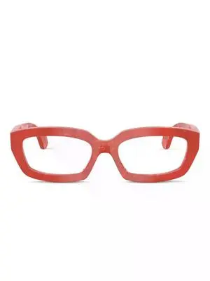 ALAIN MIKLI Geometric Acetate Eyeglasses - Red