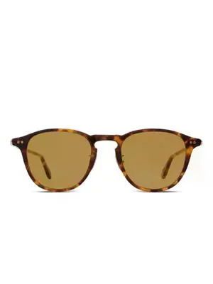 Garrett Leight Hampton Tortoiseshell Round Sunglasses - Brown