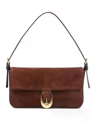 Staud Harlow Buckled Suede Shoulder Bag