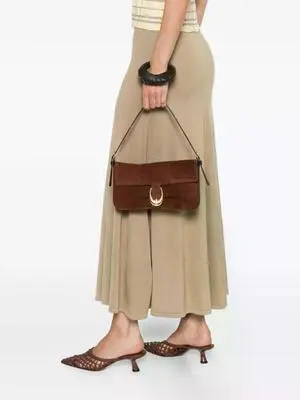 Staud Harlow Buckled Suede Shoulder Bag
