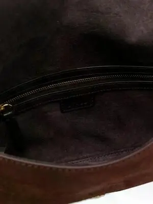 Staud Harlow Buckled Suede Shoulder Bag