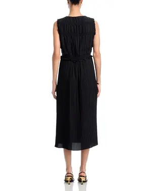 T Tahari Tiered Pleated Dress