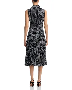 T Tahari Button Front Midi Dress