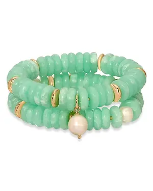 Ettika Saint Tropez Beaded Bracelet Set - Gold