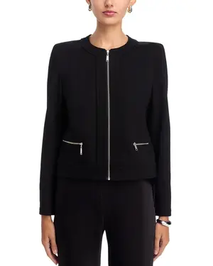 Misook Zip Front Jacket - Black