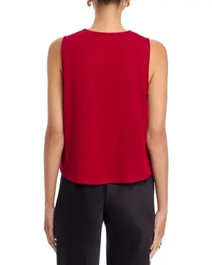Misook V-neck Tank Top - Scarlet Red