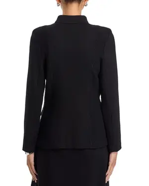 Misook Long Sleeve Ponte Jacket - Black
