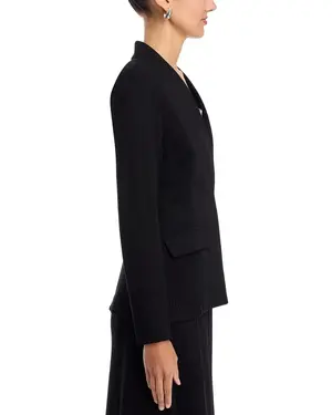 Misook Long Sleeve Ponte Jacket - Black