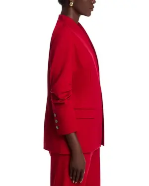 Misook Long Sleeve Jacket - Scarlet Red