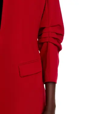 Misook Long Sleeve Jacket - Scarlet Red