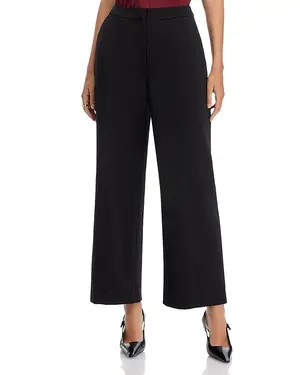 Misook High Rise Ponte Pants - Black