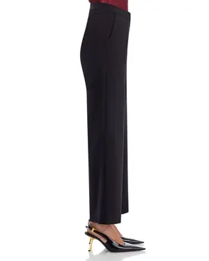 Misook High Rise Ponte Pants - Black