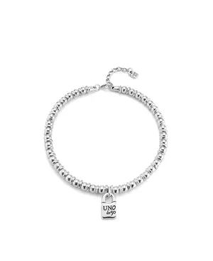 UNODE50 Sterling Plated Padlock Charm Necklace - Silver