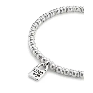 UNODE50 Sterling Plated Necklace With Padlock Charm