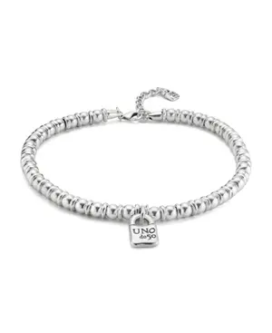 UNODE50 Sterling Plated Necklace With Padlock Charm