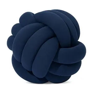 BEARABY Hugget Weighted Knot Pillow, Large 3 Lb Midnight Blue