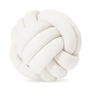 BEARABY Hugget Weighted Knot Pillow, Medium 1 Lb - Cloud White