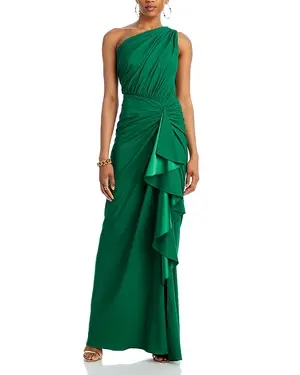 Tadashi Shoji Lena Waterfall Drape Gown Bamboo-1