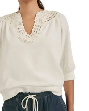 Rails Mariposa Crochet Trim Top