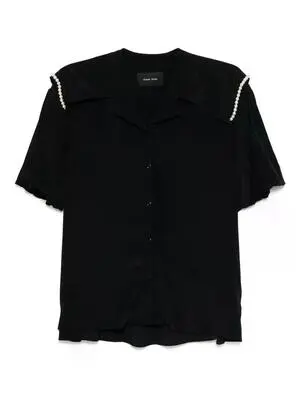 Simone Rocha Cropped Sailor Collar Shirt