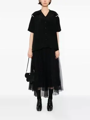 Simone Rocha Cropped Sailor Collar Shirt