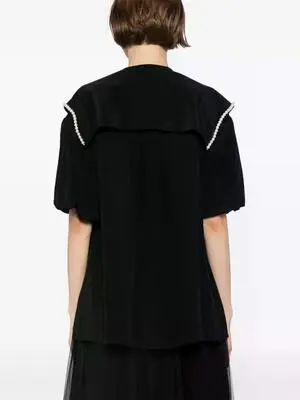 Simone Rocha Cropped Sailor Collar Shirt