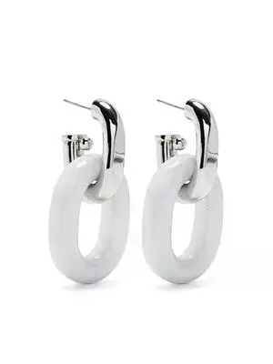 Rabanne Xl Link Earrings - White