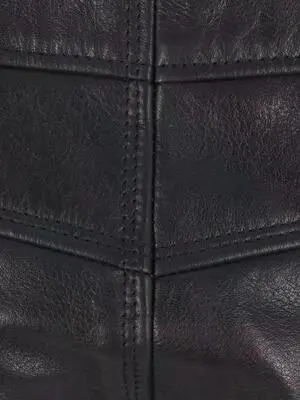 Isabel Marant Étoile Lace-up Leather Straight Trousers - Black