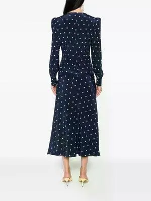 Alessandra Rich Polka Dot-print Midi Dress