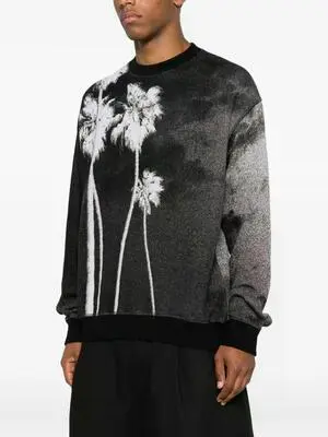 Palm Angels Graphic Print Cotton Sweatshirt