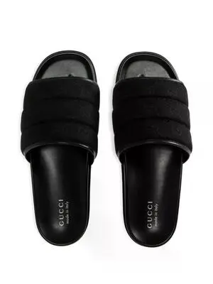Gucci Gg-pattern Padded Slide Sandals