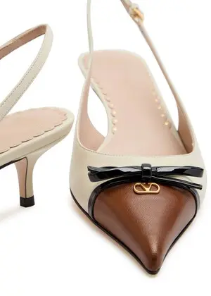 Valentino Garavani Bepointy 45 Leather Slingback Pumps