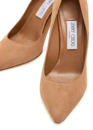 JIMMY CHOO Romy 85 Suede Pumps - Camel