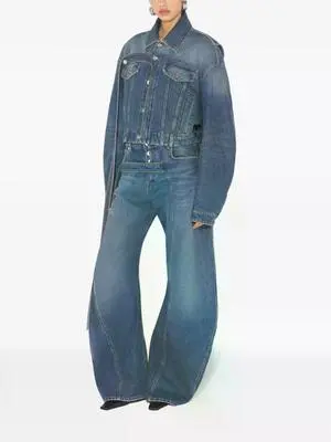 JEAN PAUL GAULTIER Panelled Belted Jeans - Blue