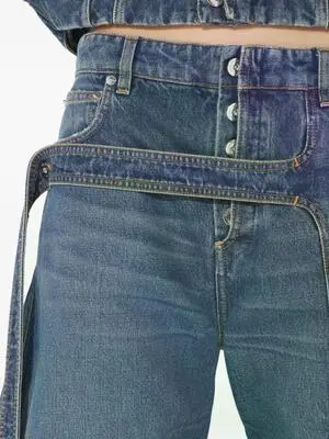 JEAN PAUL GAULTIER Panelled Belted Jeans - Blue