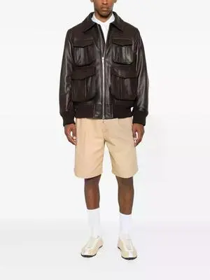 Simone Rocha Multiple-pocket Lambskin Leather Jacket