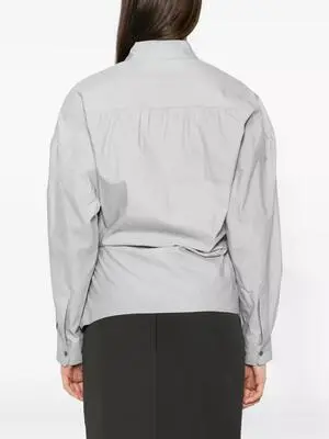 LEMAIRE Straight-collar Twisted Shirt - Grey