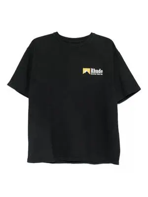 Rhude Logo-print T-shirt - Black