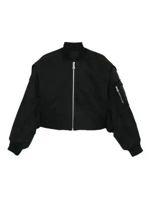 JEAN PAUL GAULTIER Zip-fastening Cropped Bomber Jacket - Black