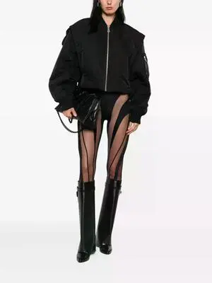 JEAN PAUL GAULTIER Zip-fastening Cropped Bomber Jacket - Black