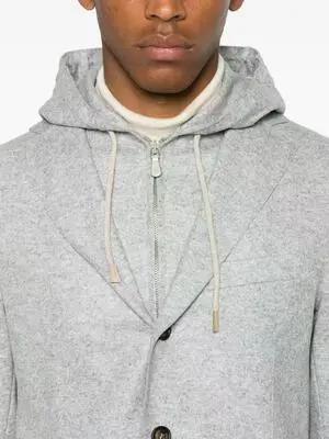 Eleventy Hooded Wool Blazer
