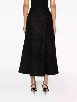 Alessandra Rich Sequin-embellished Pleated Skirt