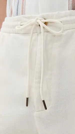 Rails Archer Drawstring Linen Blend Shorts - Ecru