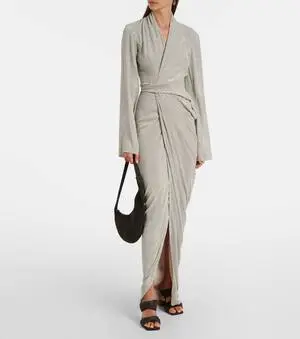 Rick Owens Wrap Maxi Dress - Grey