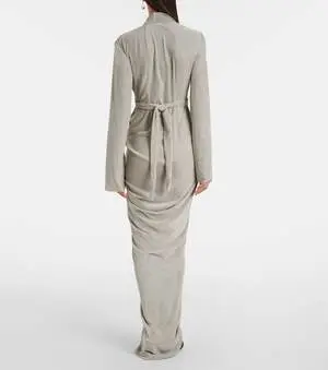 Rick Owens Wrap Maxi Dress - Grey