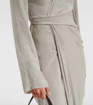 Rick Owens Wrap Maxi Dress - Grey