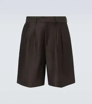 Commas Linen And Wool Double Pleat Shorts