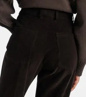 FERRAGAMO Cotton Corduroy Flared Trousers - Brown