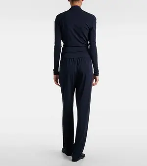 Tove Fina Draped Jersey Top - Blue